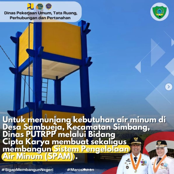 Dinas PUPR Kabupaten Maros Memberikan Bantuan SPAM Untuk Warga Desa ...