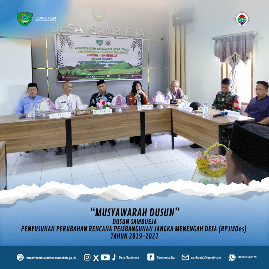 MUSDUS PERUBAHAN RPJMDES TAHUN 2019-2027